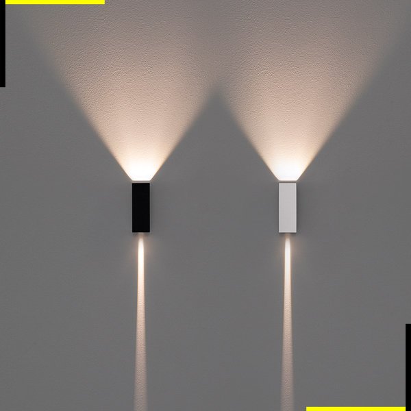 Arandela de Parede Wall Mini Facho Aberto/Fechado LED 5W 3000K IP65 Bivolt | Stella Preto