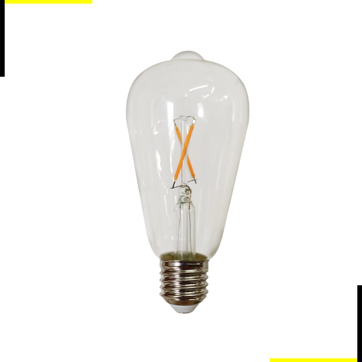 Lâmpada LED ST64 Pêra Transparente 2W 2400K E27 BIVOLT | StarLux