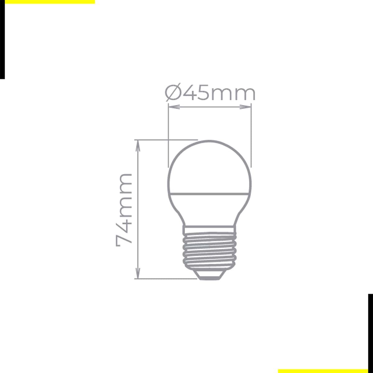 Lâmpada Mini Bulbo G45 E27 LED 3W 3000K 250LM Bivolt | Stella