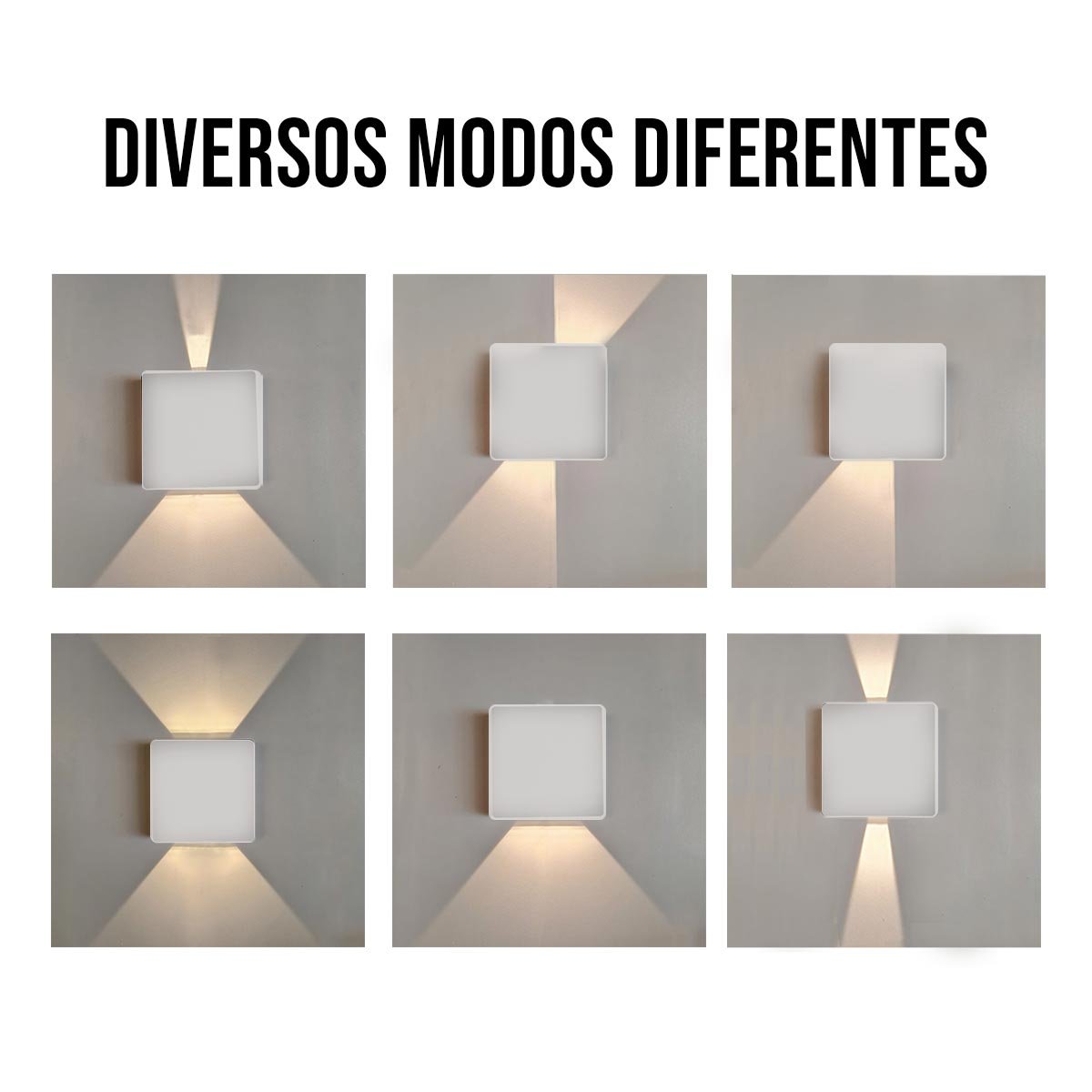 Arandela de Parede Externa LED Facho Ajustável 3000K IP65