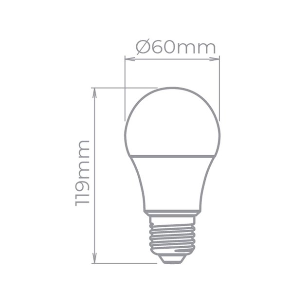 Lâmpada LED Bulbo A60 9W E27 Bivolt - Stella 4000K