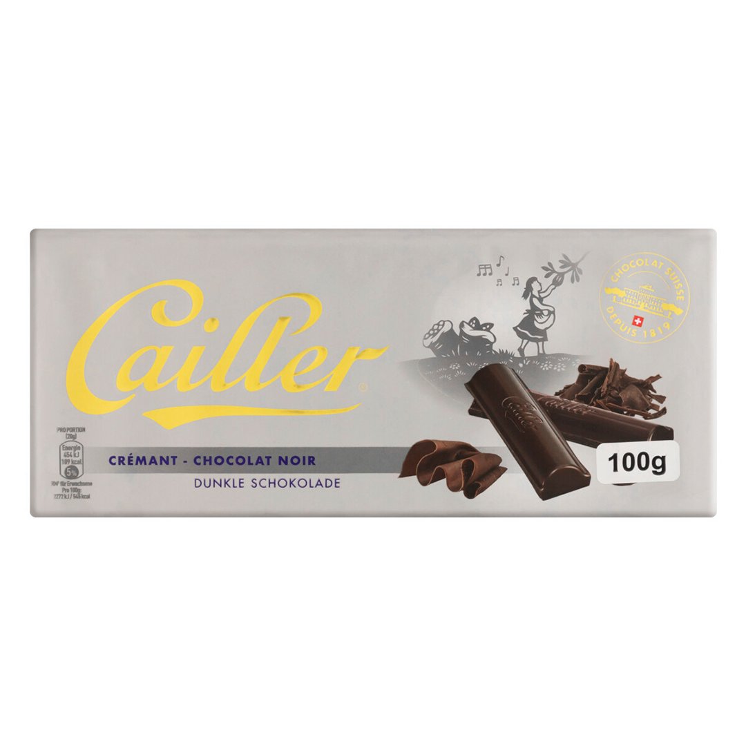 Barra de Chocolate Cailler Cremant Dark Meio Amargo 100g