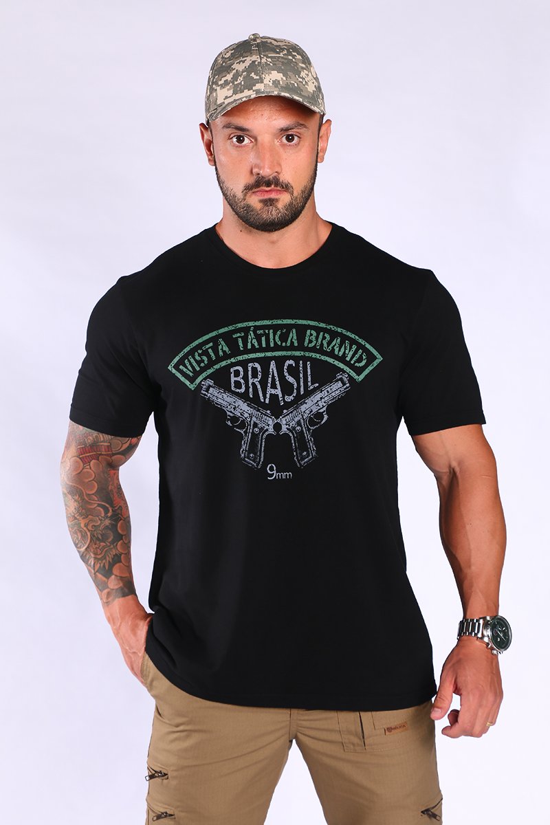 Camiseta Básica - Vista Tática Preta - VT BRAND