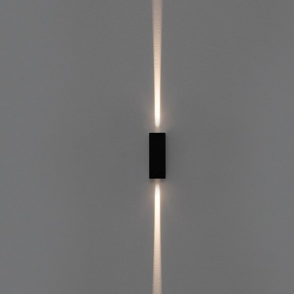 ARANDELA LED WALL MINI RETANGULAR FACHO DUPLO FECHADO 3000K 5W BIVOLT PRETO - STELLA STH9732PTO/30