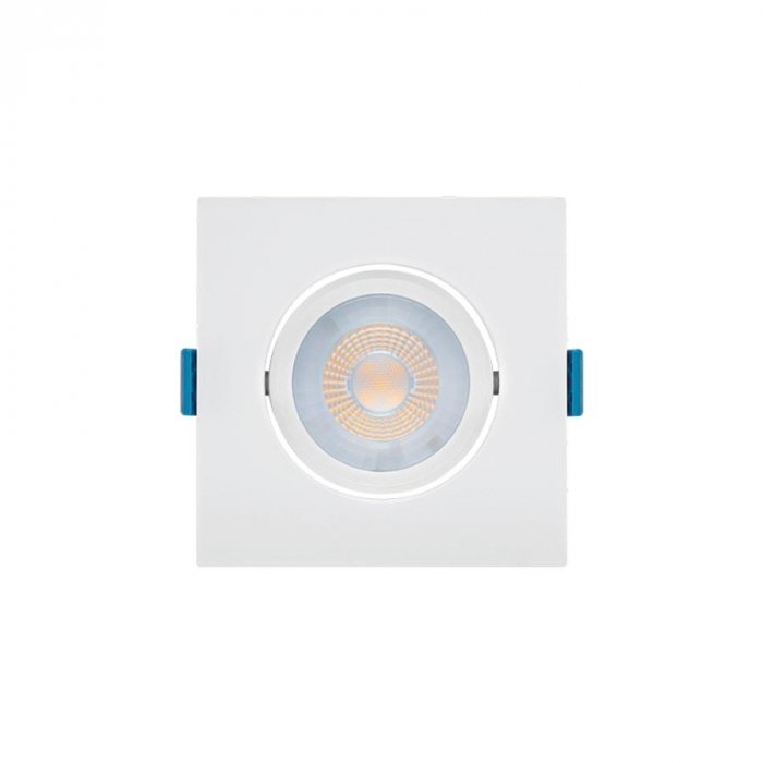SPOT DE EMBUTIR LED EASY RECUADO 34° 3000K 4,5W BIV 9,5X9,5X5,4CM ABS ...