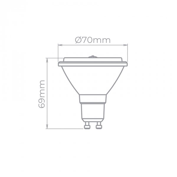 LÂMPADA LED AR70 ECO 4,8W 24° 2700K 300LM STH8434/27