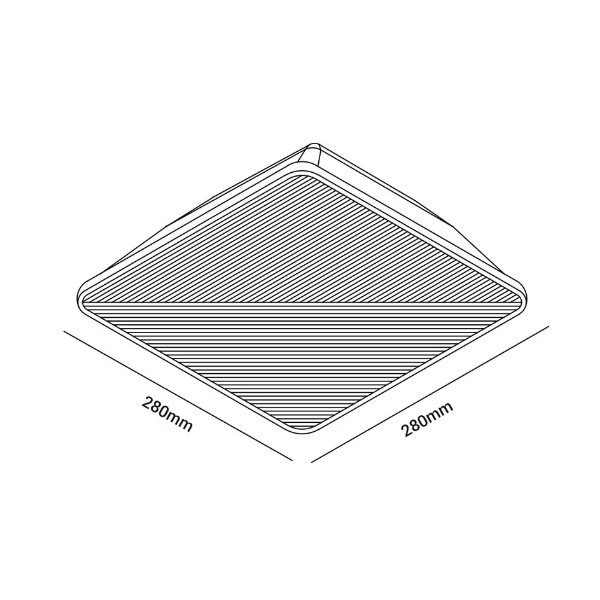 PLAFON DE SOBREPOR PRISMA MULTITEMPERATURA 58W BIVOLTE 50X50CM - OPUS ...