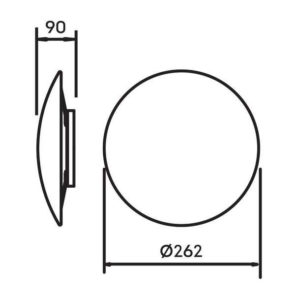 ARANDELA LED PLEINE LUNE REDONDO 2700K 6W 220V Ø26,2X9CM ALUMÍNIO ...