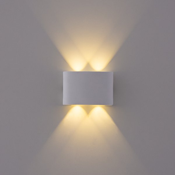 ARANDELA LED RANNE FACHO DUPLO ABERTO EXTERNO 3000K 12W BIVOLT 8X12,5X3CM BRANCO - NORDECOR 2214