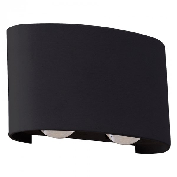 ARANDELA LED RANNE FACHO DUPLO ABERTO EXTERNO 3000K 12W 8X12,5X3CM ALUMÍNIO PRETO - NORDECOR 2336