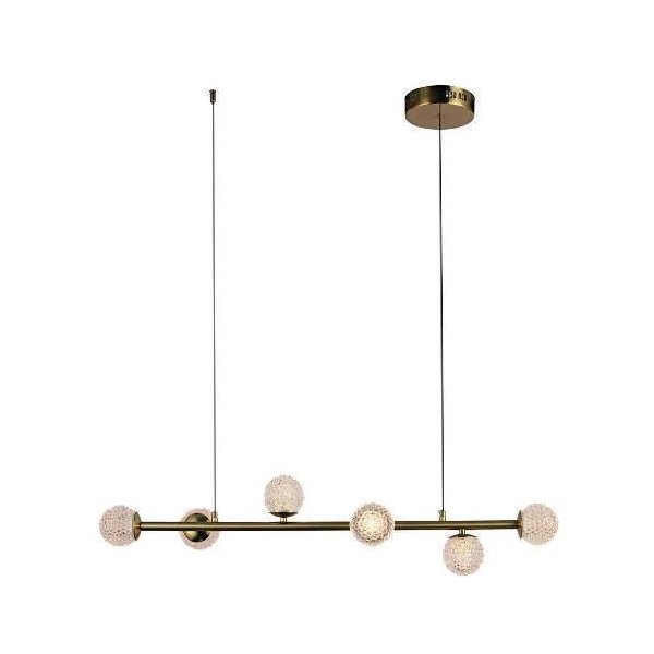 PENDENTE LED SPIRIT 3000K 18W BIVOLT DOURADO E TRANSP METAL E ACRILICO ...