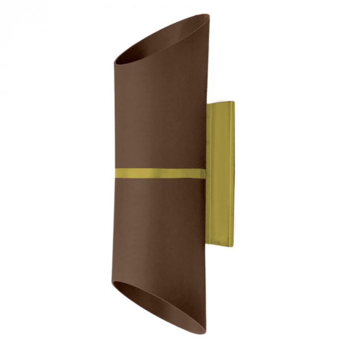 ARANDELA PARIS CILÍNDRICO FACHO DUPLO 13,5X8,5X7CM TERMOPLÁSTICO MARROM ...