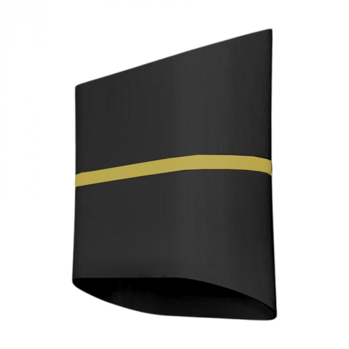 ARANDELA SOFIA RETANGULAR FACHO DUPLO 13,5X8,5X7CM TERMOPLÁSTICO PRETO ...