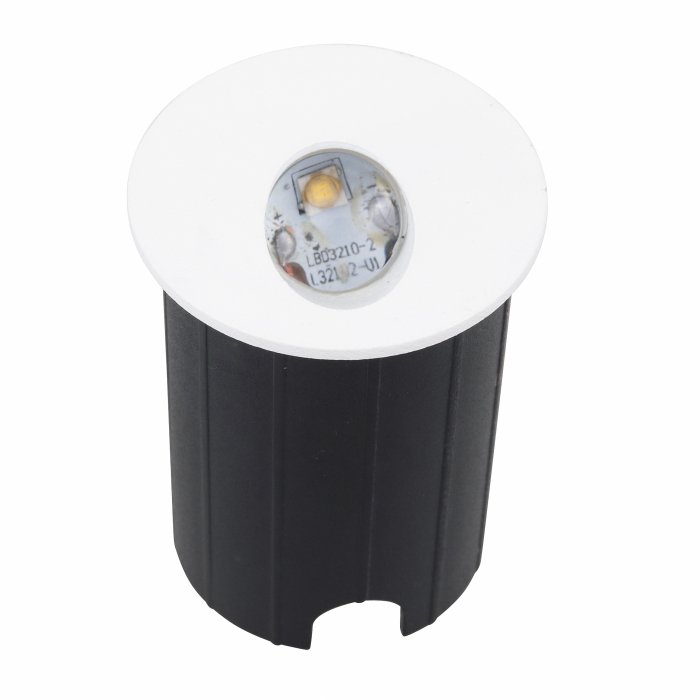 BALIZADOR DE SOLO CHÃO LED REDONDO 1 FACHO EXTER 3000K 2W BIV Ø4,8X6 ...