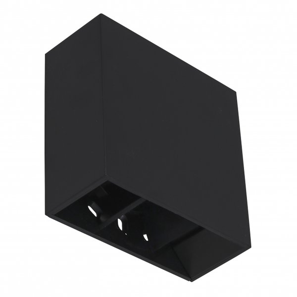 ARANDELA LED QUADRADO FACHO DUPLO AJUST EXTE 3000K 4W BIV 12X12X5,2CM POLICARB PRETO - GAYA 9681