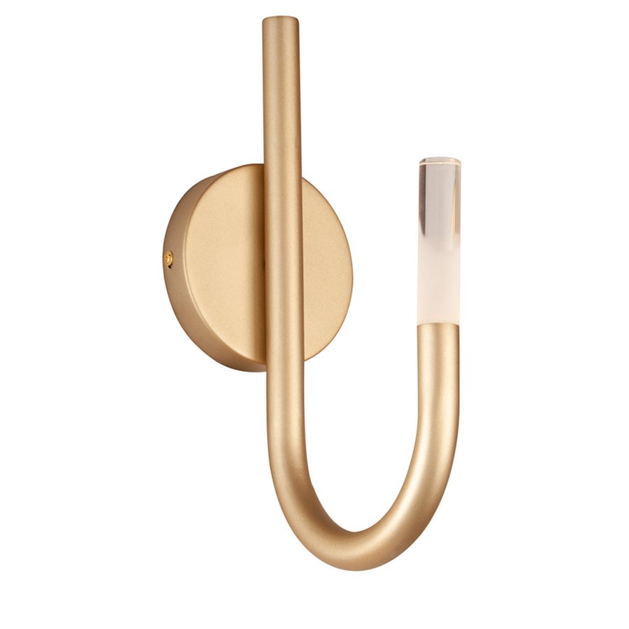 ARANDELA LED CISSY 3000K 3W BIVOLT 32X12X19CM METAL E ACRÍLICO DOURADO ...