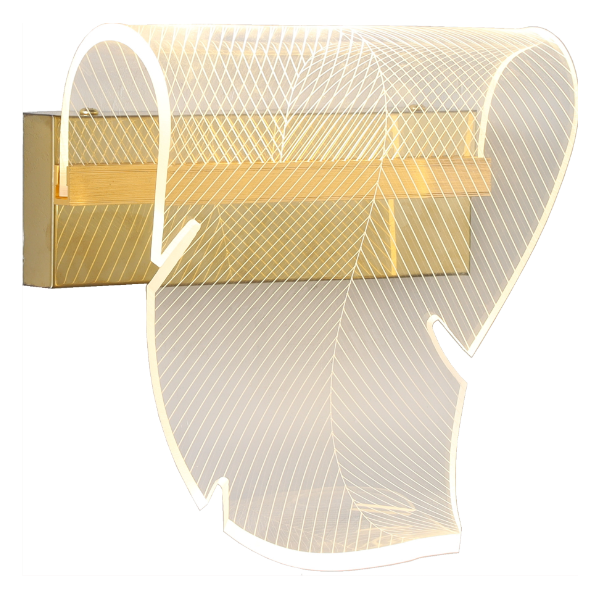 ARANDELA SILVER FERN 30X20X15CM BIVOLT 6W 3000K METAL E ACRÍLICO ...