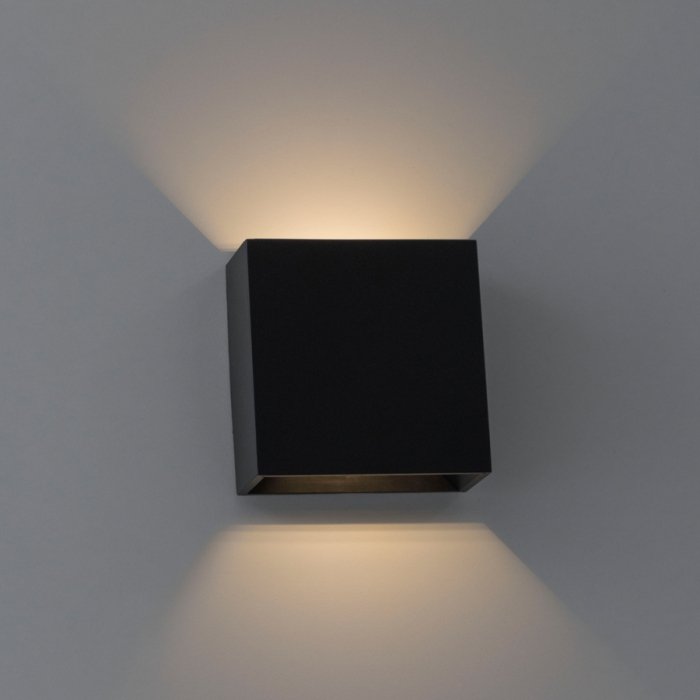 ARANDELA LED DRON FACHO DUPLO AJUSTÁVEL 3000K 4W BIVOLT 12X12X5CM POLICARBONATO - NORDECOR 2011