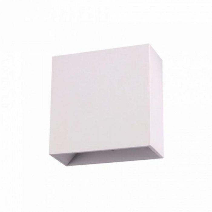 ARANDELA DE PAREDE DRON QUADRADO FACHO DUPLO AJUSTÁVEL EXTERNO 3000K 4W BIV 12X12X5CM POLICAR. 2010