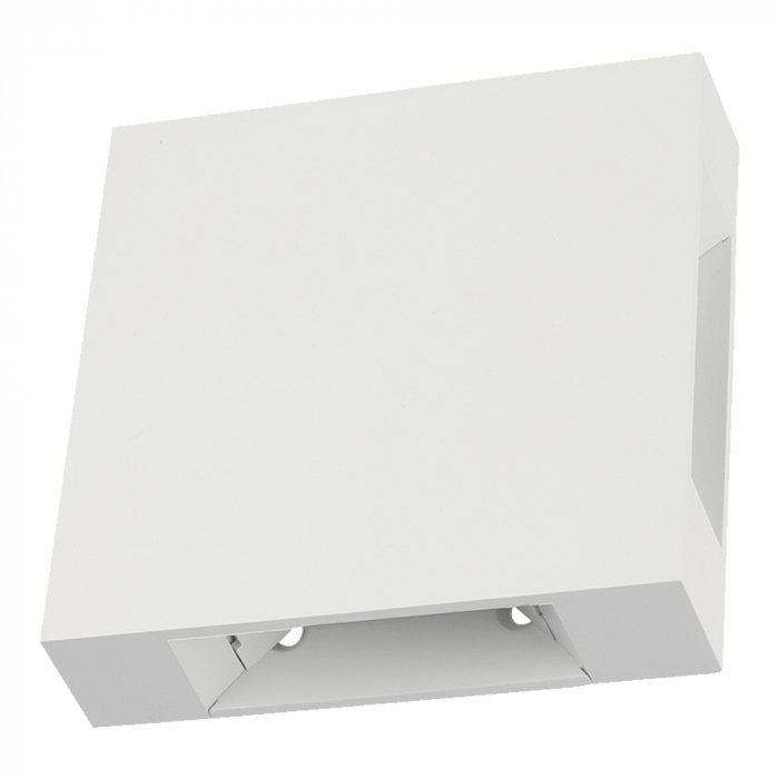 ARANDELA DE PAREDE LED NIERE QUADRADO FACHO QUÁDRUPLO EXT 3000K 4W BIV 12X12X3CM POLI BRANCO 2661