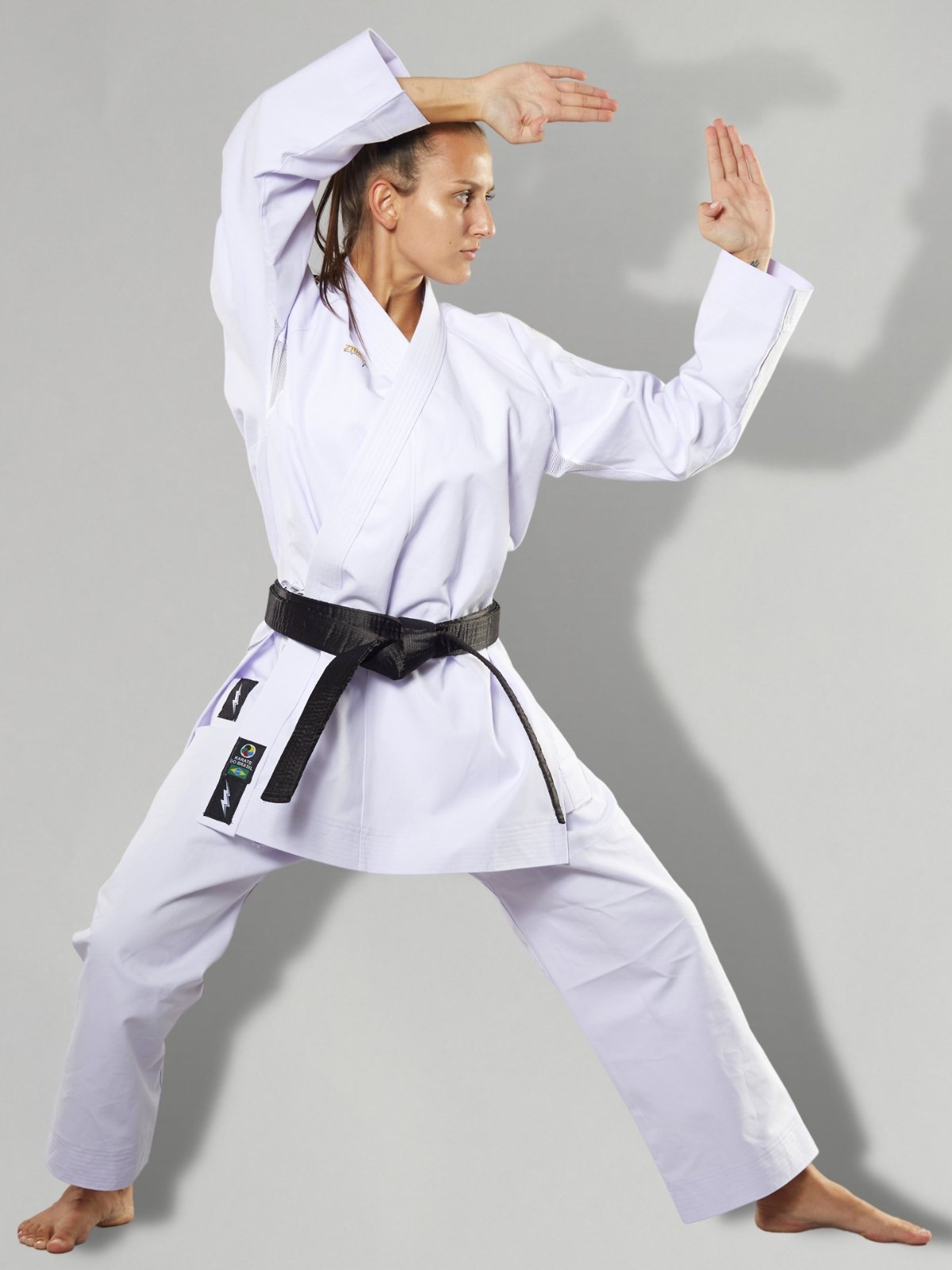 Kit Dois Kimonos Adulto Zanshin Gold Line Kata e Kumite com CBK